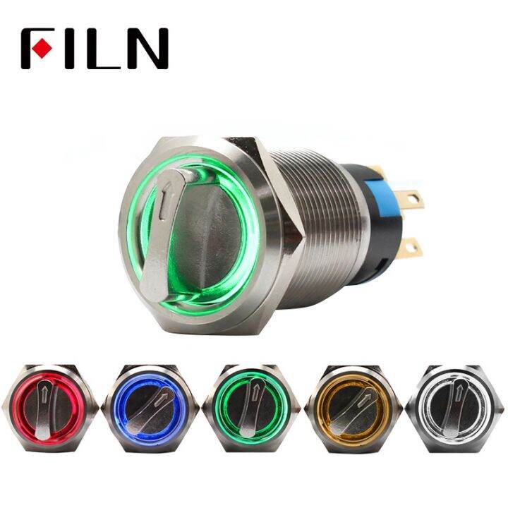 19mm 2 3 position selector rotary switch push button switch dpdt ...