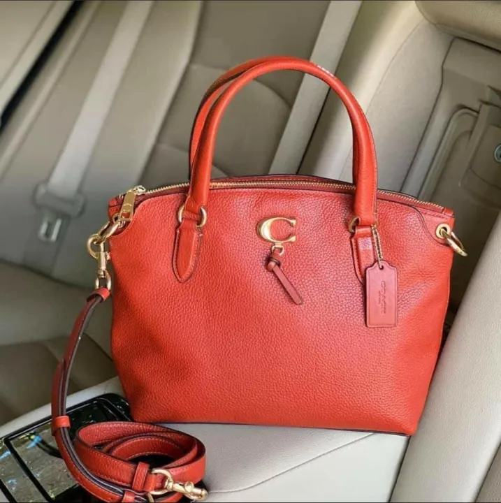 Coach 1317 Remi Satchel Refined Pebble Leather Sling Top Handle Bag ...