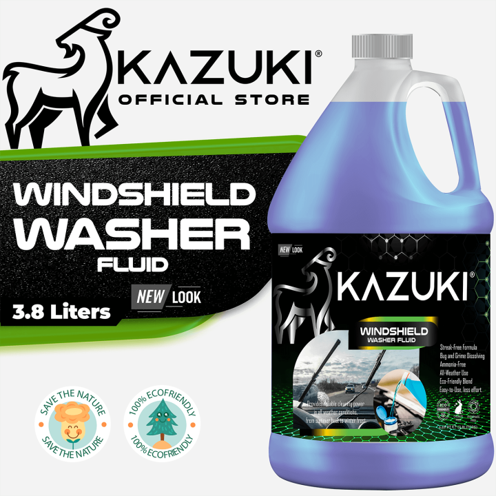 Kazuki Windshield Washer Fluid Crystal Clear Vision, Eco-Friendly, Safe ...