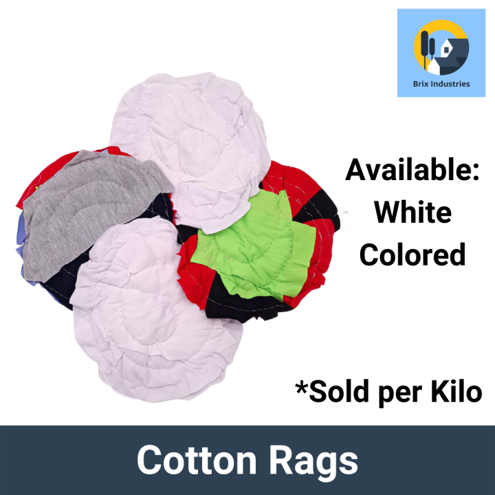 Cotton Rags Basahan 1kg Colored or White Construction Cleaning Material ...