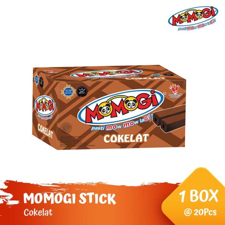 Momogi Stick Snack Makanan Ringan 5gr - Cokelat 1 Box Isi 20 Pcs ...