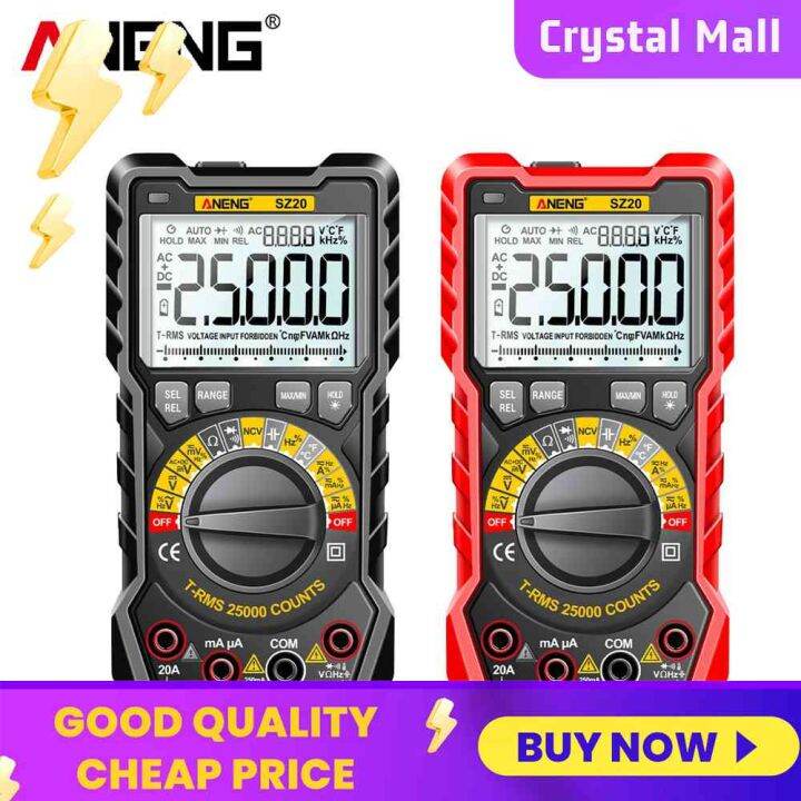 ANENG SZ20 25000 Counts Automatic Multimeter LCD Backlight Display ...