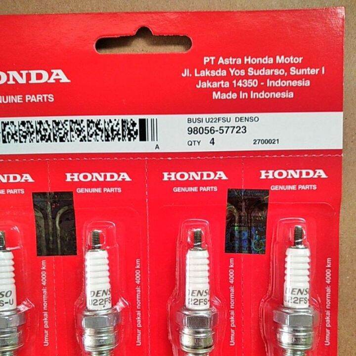 Busi Denso Honda Supra Smash Jupiter Vega Mio Revo Legenda U22FSU 98056 ...