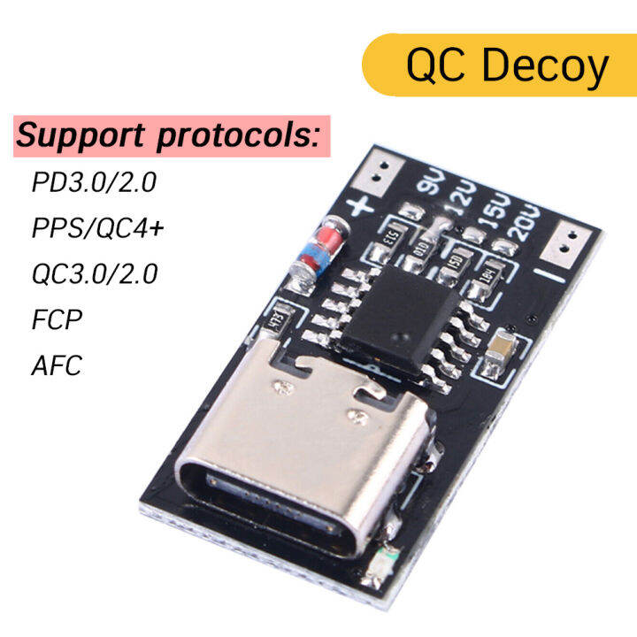 PD/QC Decoy Board Housing Fast Charge USB Boost Trigger Module Type-C 12V Quick Charge Board ...