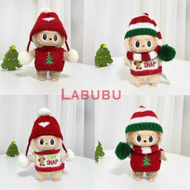 🌈 พรีออเดอร์ ชุดลาบูบู เสื้อผ้า Labubu 17 ซม. Christmas set น่ารักมาก ...