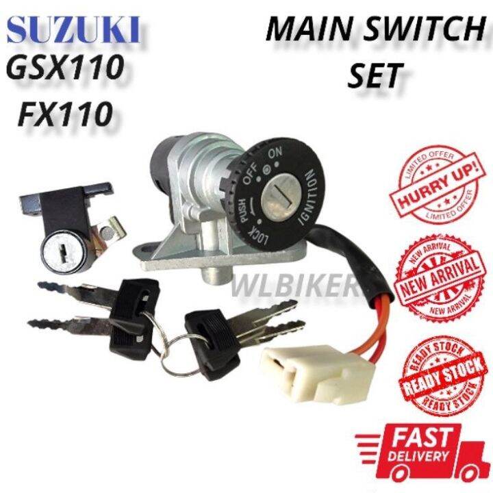 SUZUKI GSX110 FX110 MAIN SWITCH SET KUNCI MOTOR -HOT ITEM- | Lazada