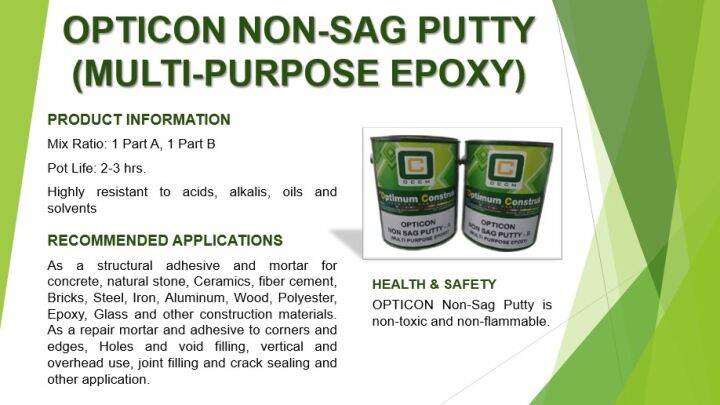 Opticon Non-Sag Putty (Multi-purpose Epoxy) | Lazada PH