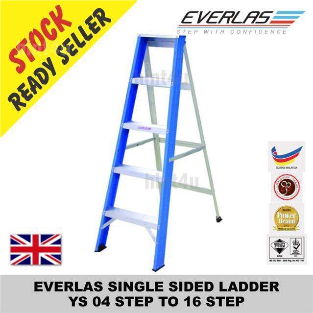 EVERLAS Single Sided Ladder YS 5/6/7/8/9/10/11/12 Step | Lazada