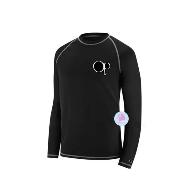 Men Rashguard Op Plain Black Rash Guard For Adult Long sleeve swimwear ...