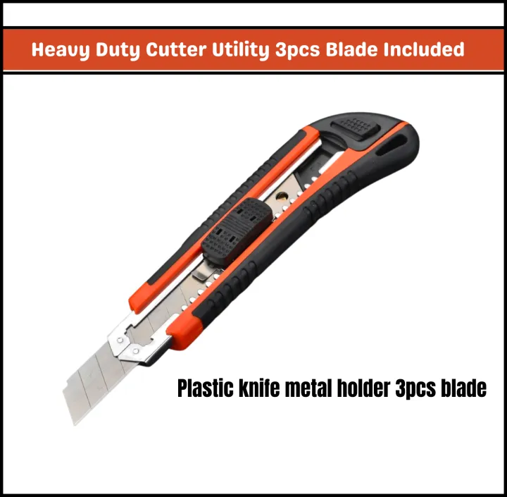 Heavy Duty Cutter utility 3pcs blade included with FREEBIES | Lazada PH