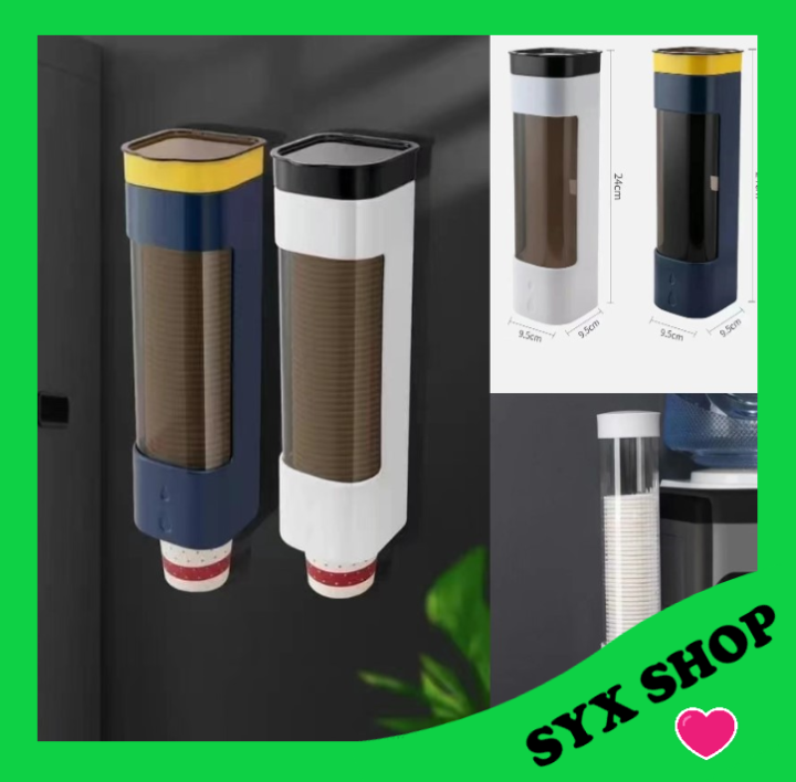 Plastic Cups Holder Disposable Cup Rack Dust-proof Paper Cups Dispenser ...