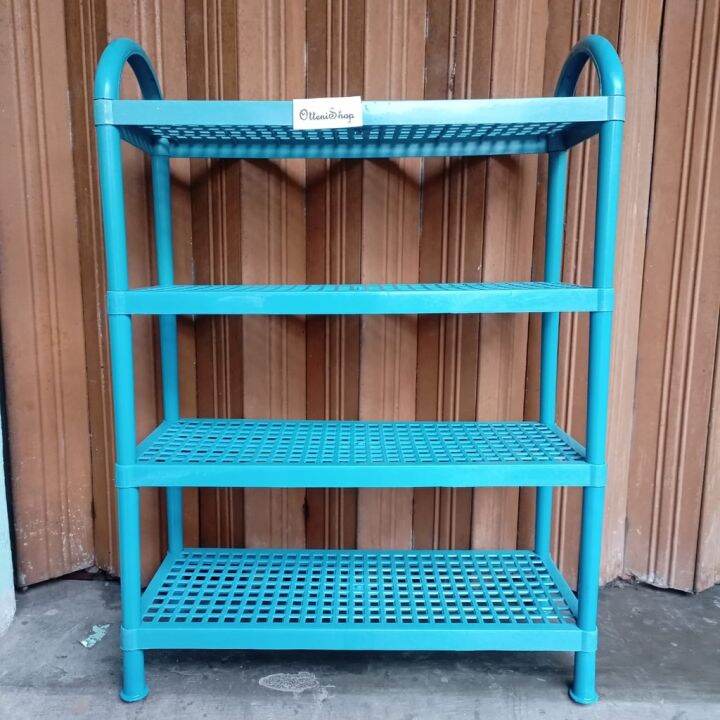 Rak sepatu dan sendal plastik 4 susun Rak membuat rapi tempat etalase ...