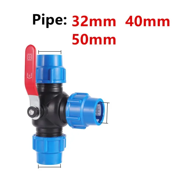 20/25/32/40/50mm PVC PE Tube Tap Water Splitter Plastic Quick Valve Connector Garden Agriculture ...