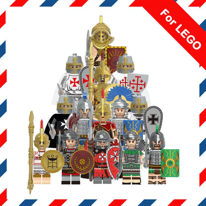 Medieval Soldiers Series Minifigures Spartan Knights Building Blocks ...