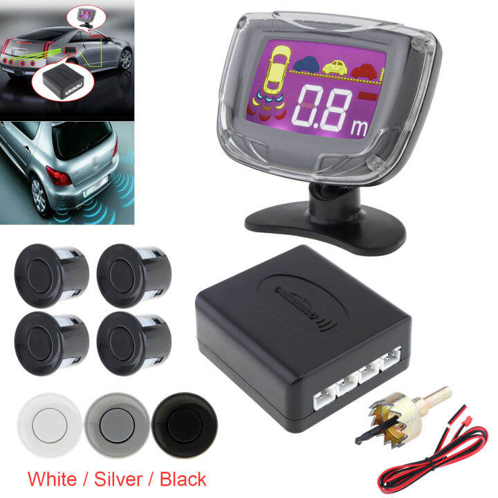 Waterproof Intelligent Parking Assistance System with 4 Parking Sensors ...