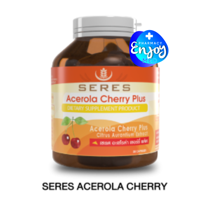 ** Seres Acerola Cherry Plus อะเซโรล่า เชอร์รี่ พลัส VitaminC วิตามินซี 30 แคปซูล { (Exp 4/1/25 ...