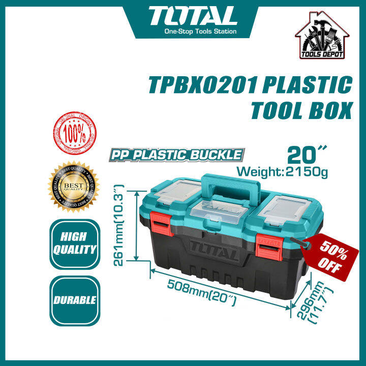 TOTAL PLASTIC TOOL BOX 20" | Lazada PH