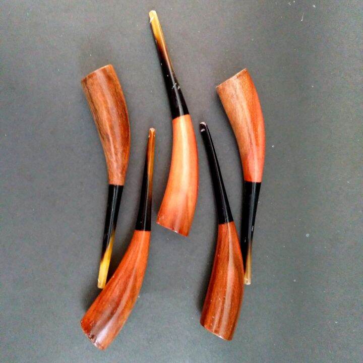 ONIICRAFT-Pipa once rokok bahan tanduk asli dan kayu sawo bentuk ...