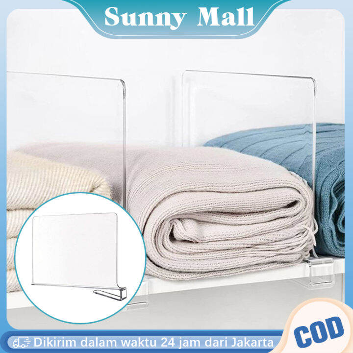 Sekat Lemari Pakaian Multifungsi Sekat Rak Lemari Akrilik Pembatas ...