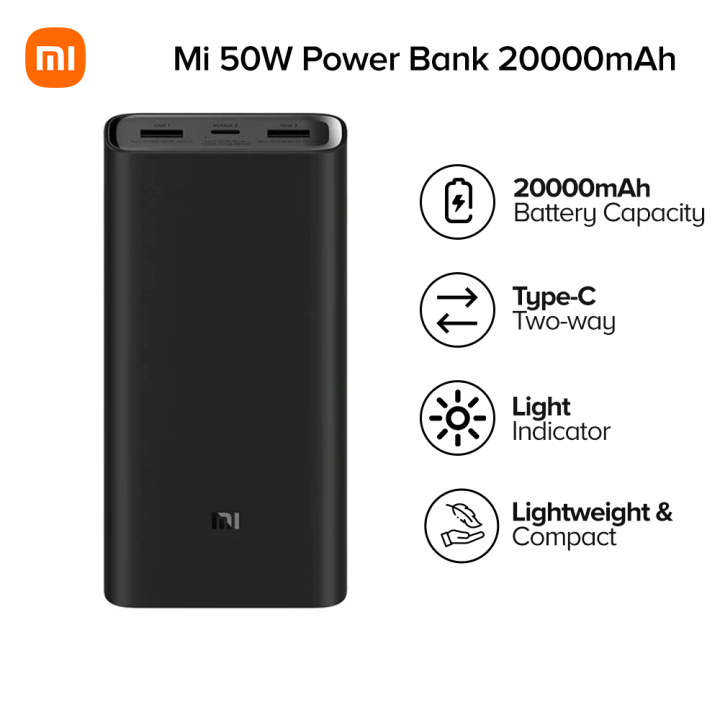 XIAOMI Mi 50w Power Bank 20000mAh | Lazada PH