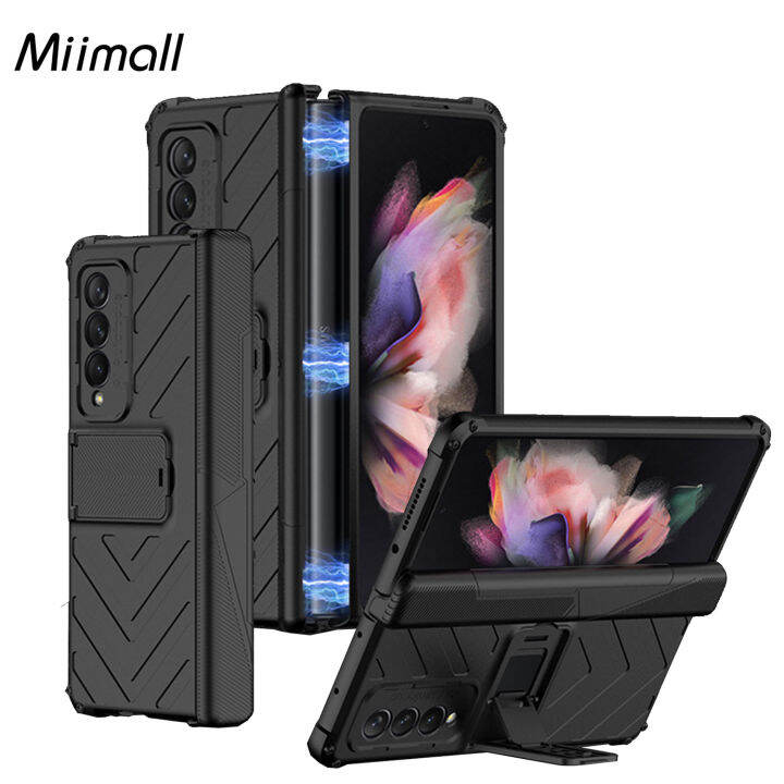 Miimall Compatible Samsung Galaxy Z Fold 3 Case, Z Fold 3 Kickstand ...