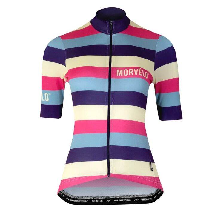 Morvelo เสื้อปั่นจักรยานเสือภูเขาสำหรับผู้หญิง,เสื้อแขนสั้นกันเปื้อน ...