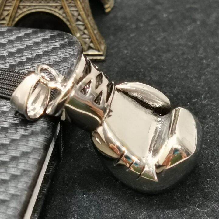 Solid & Heavy High Polished Stainless Steel Boxing Gloves Pendant. | Lazada