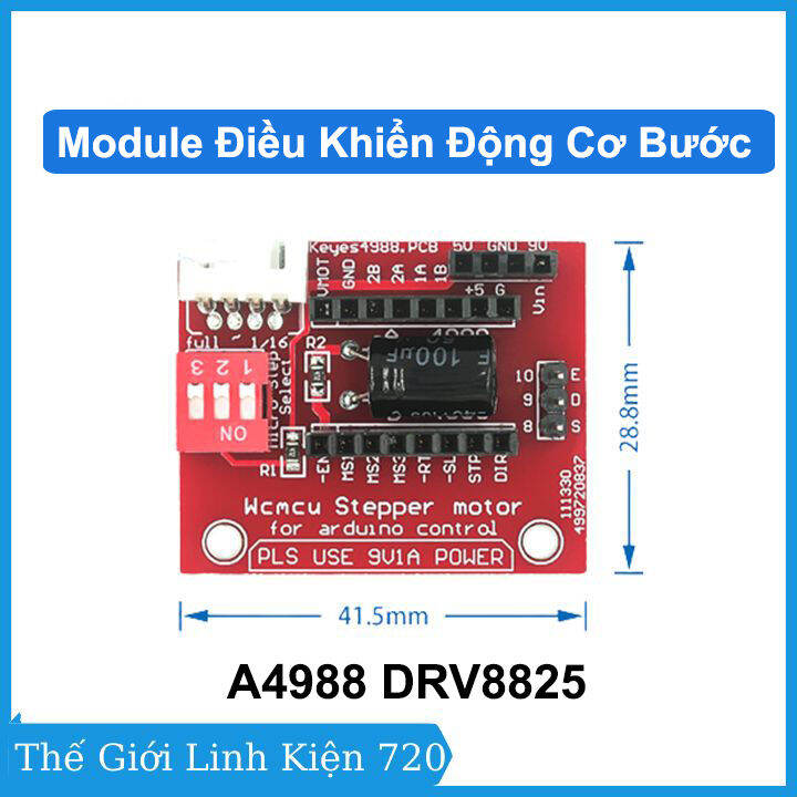Shield điều mở rộng module điều khiển động cơ bước A4988 DRV8825 | Lazada.vn