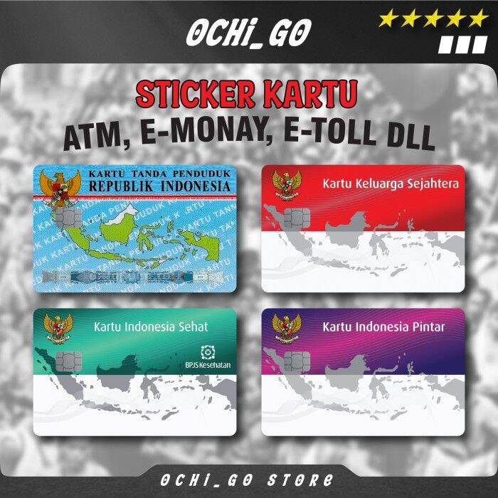 Stiker Sticker Kartu Atm Garskin Skin Card Pelindung KTP BPJS KIP ...