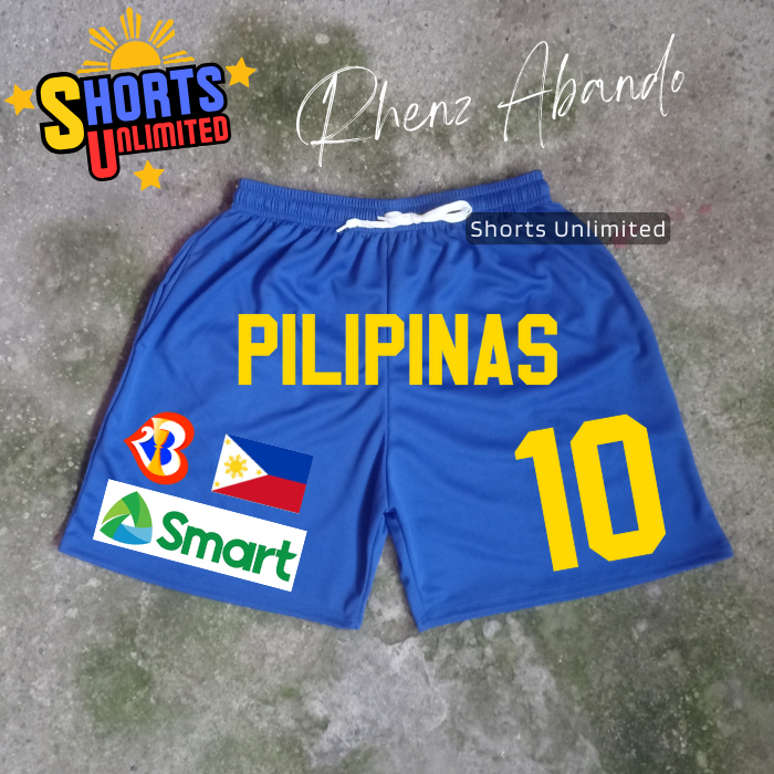 Fiba Gilas Pilipinas Drifit Basketball Shorts for Men above the knee ...