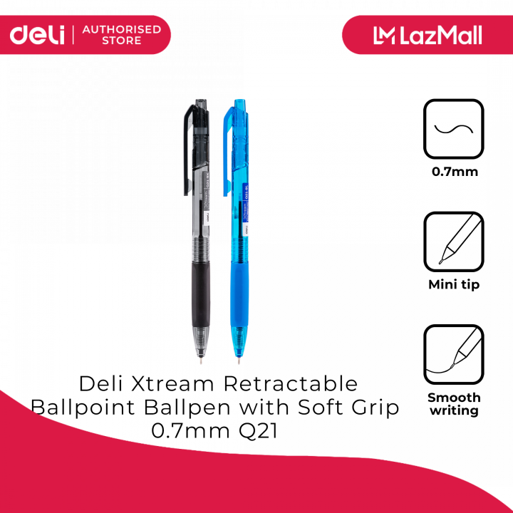 Deli Q21 Xtream Retractable Ballpoint Ballpen 0.7mm 1PC | Lazada PH