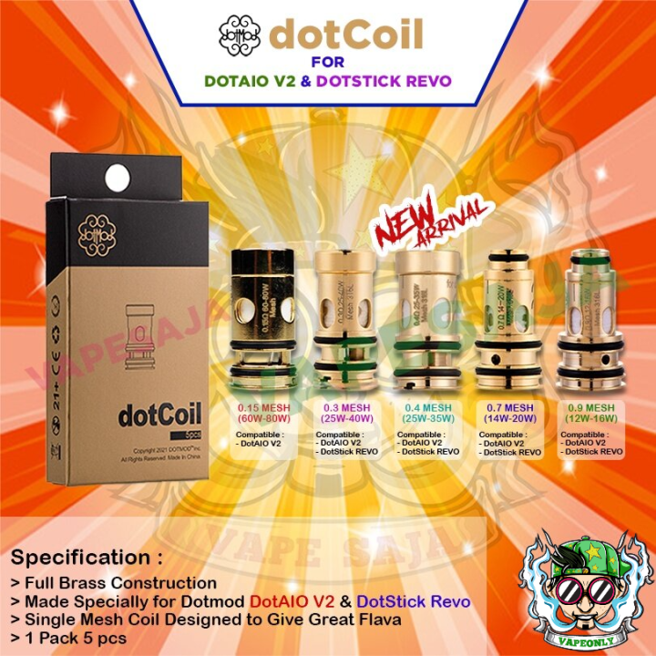 VAPEONLY DotMod dotAIO V2 Coil dotmod AIO V2 OCC DotCoil Dotstick REVO ...