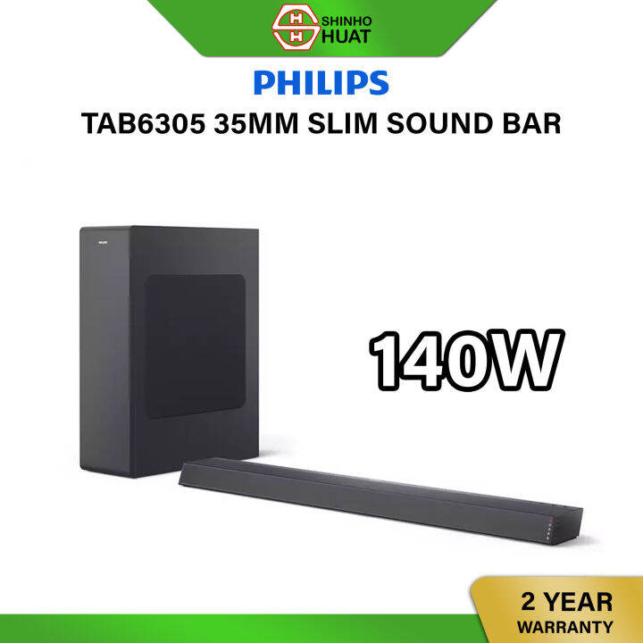Philips TAB6305 Sound Bar Speaker Dolby Audio With 2.1 CH Wireless ...