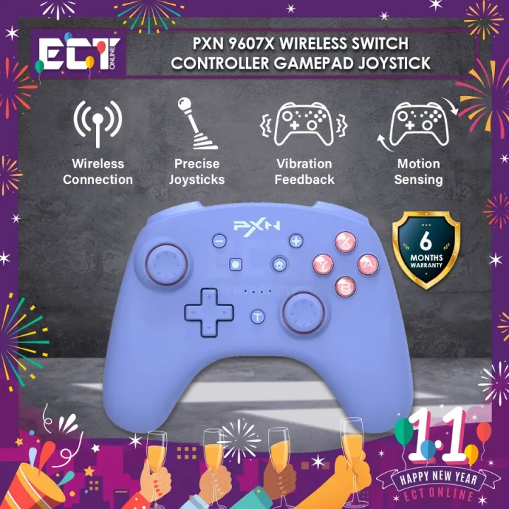 PXN 9607X Wireless Switch Controller Gamepad Joystick with NFC, 6 Axis Gyroscope, Vibration ...