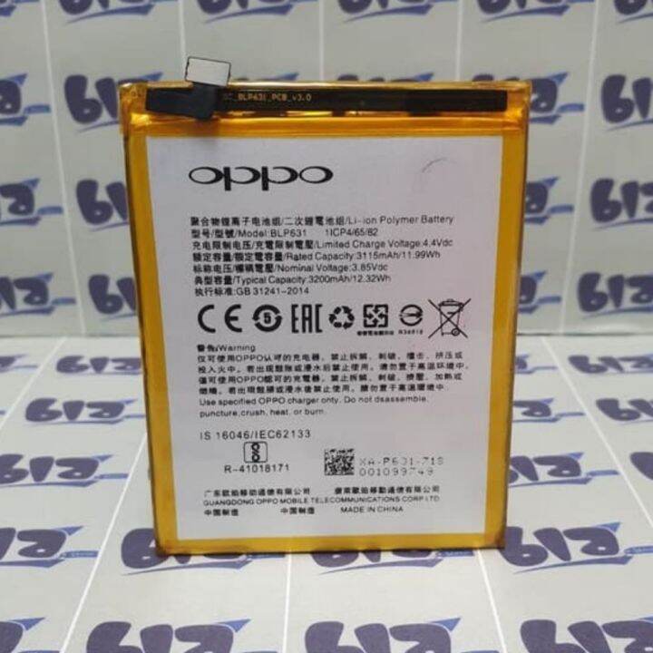 Batu Batre Hp Tanem Battery Baterai Oppo F3 A77 Blp631 Blp 631 Ori 99