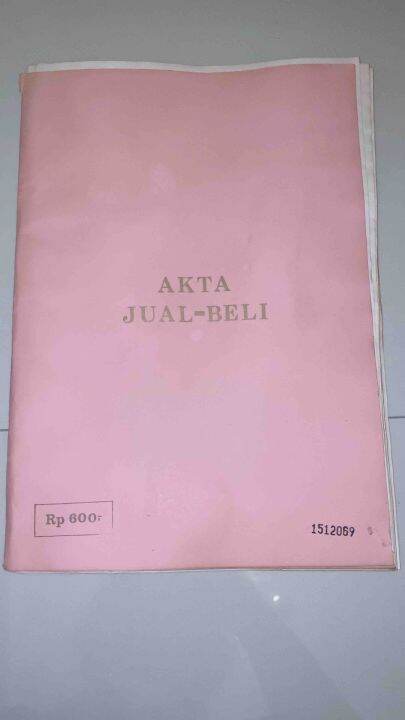 Akta Jual Beli Rp600 Blanko AJB Asli Original Tahun 80an Rangkap 4 | Lazada Indonesia