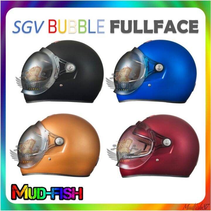 SGV BUBBLE FULLFACE HELMET Comes WITH EXTRA VISOR & EXTRA PADDING | Lazada