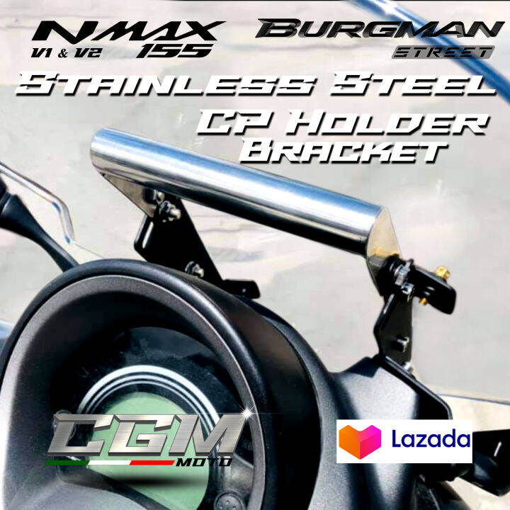 nmax v1/v2 / burgman cp holder & bracket pure stainless 304 with bolts ...