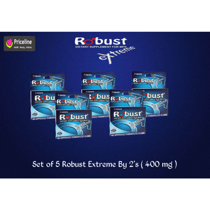 Authentic Robust Extreme By 2's Set of 5 ( 400 mg ) | Lazada PH