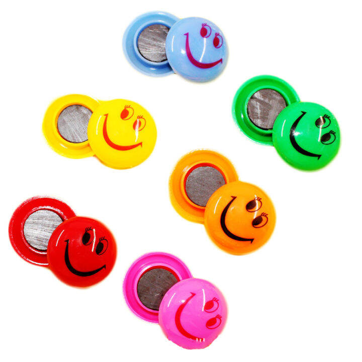 12Pcs Smiley Face Magnetic Magnet Whiteboard Fridge Magnet Tag Sticker ...