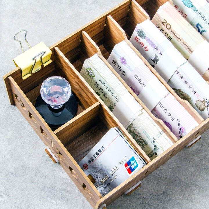Desktop multi-box paper money change storage box cashier bill storage ...