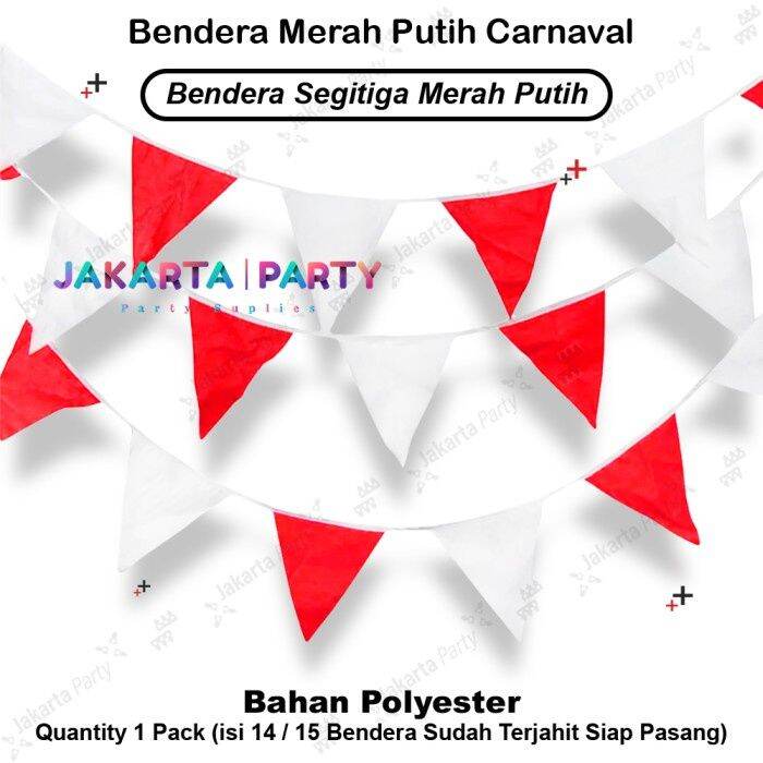 Bendera segitiga kain / umbul umbul segitiga | Lazada Indonesia