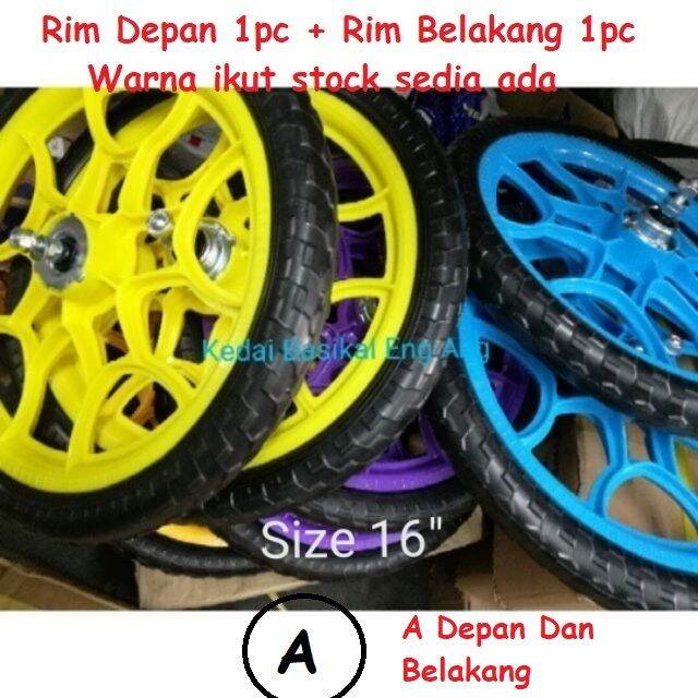 PASANG SIAP CUP DAN BATANG Shaft. RIM 16" PVC tayar mati sesuai untuk ...