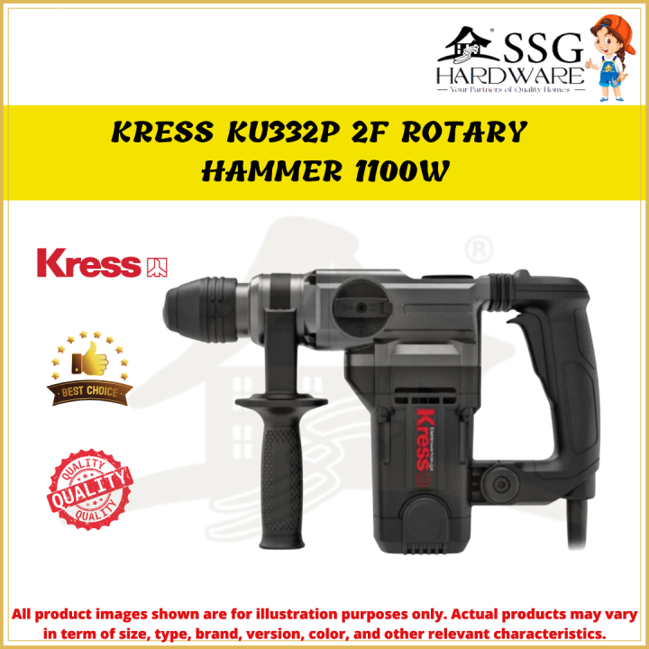 KRESS KU332P 2F ROTARY HAMMER 1100W / CORDLESS DRILL / MESIN PENEBUK ...