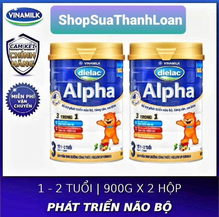 (HSD T3-2025) COMBO 2 LON SỮA BỘT VINAMILK DIELAC ALPHA 3 900G. | Lazada.vn
