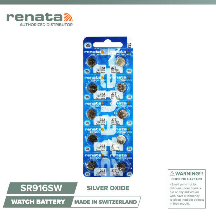 Renata 373 (SR916SW) Watch & PC Batteries Pack of 10 | Lazada PH