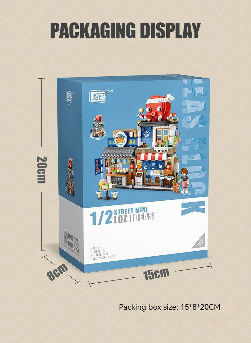 LOZ ชุดตัวต่อสไตล์ญี่ปุ่นมินิบล็อก1218/1219/ 1231/1232ฉลามหัวแมวตลาดปลา ...