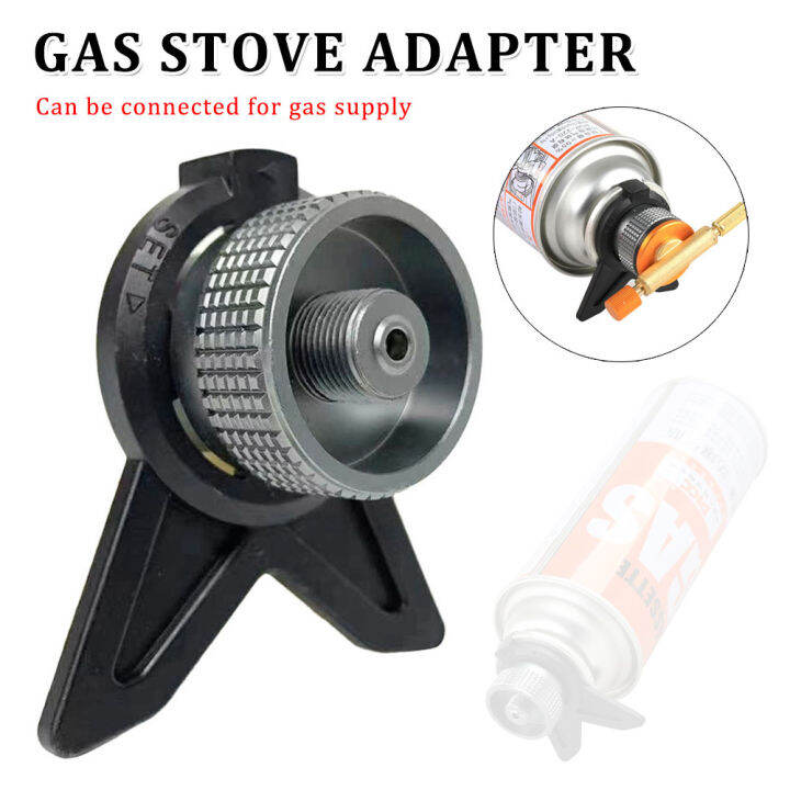 Qaao Camping Butane Adapter with Bracket Outdoor Gas Cartridge Head ...