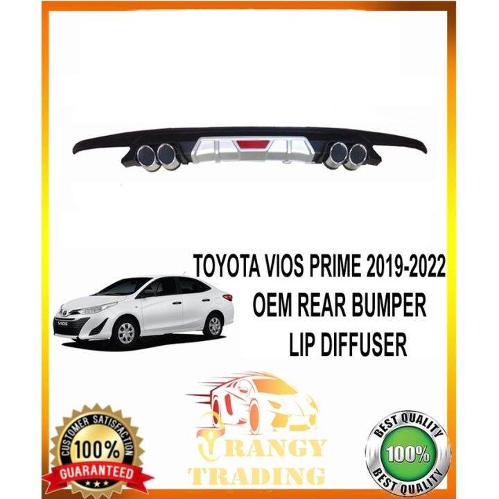 Toyota Vios 2019 to 2023 4th generation Rear Bumper Lip Diffuser Black ...