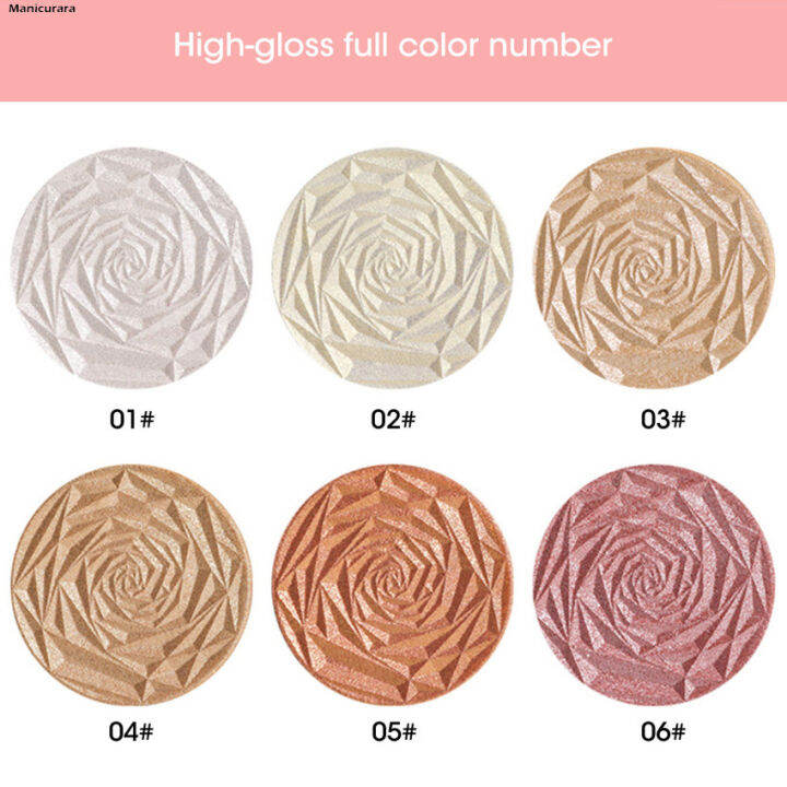 6 Color Highlighter Powder Facial Bronzers Glitter Palette Face Contour ...